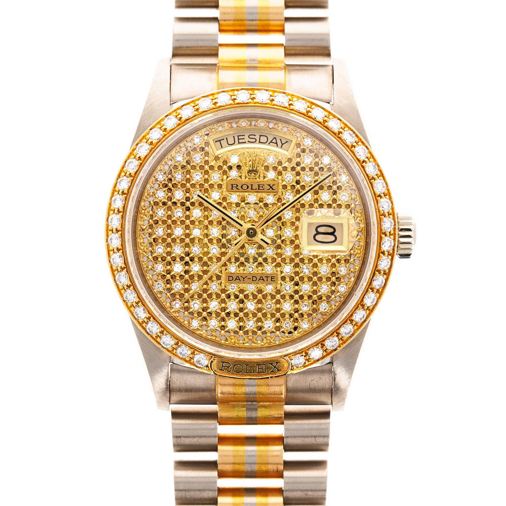 Rolex Day-Date 18129BIC Tricolor – The Keystone Watches