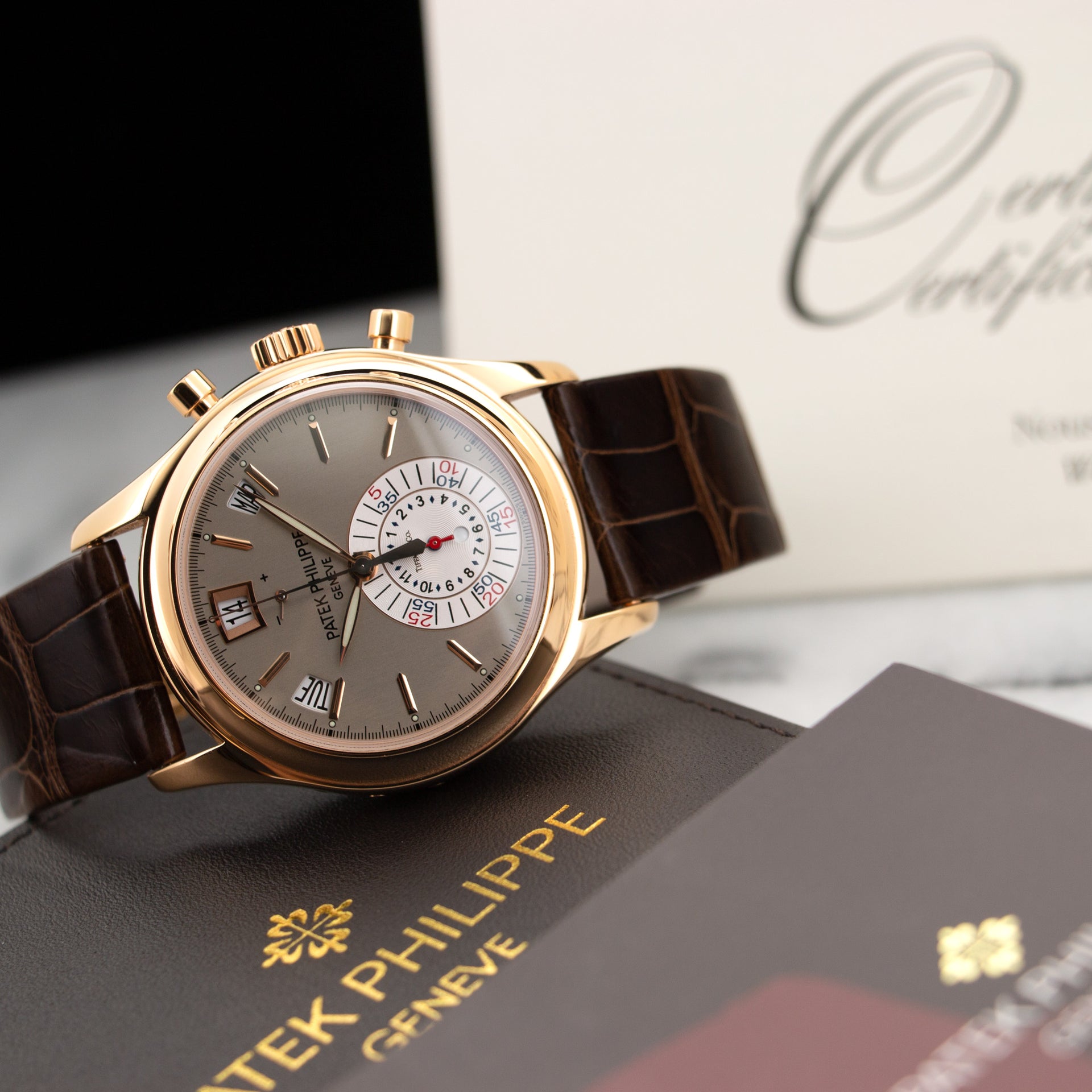Patek Philippe Chronograph 5960R-001 18k RG – The Keystone Watches