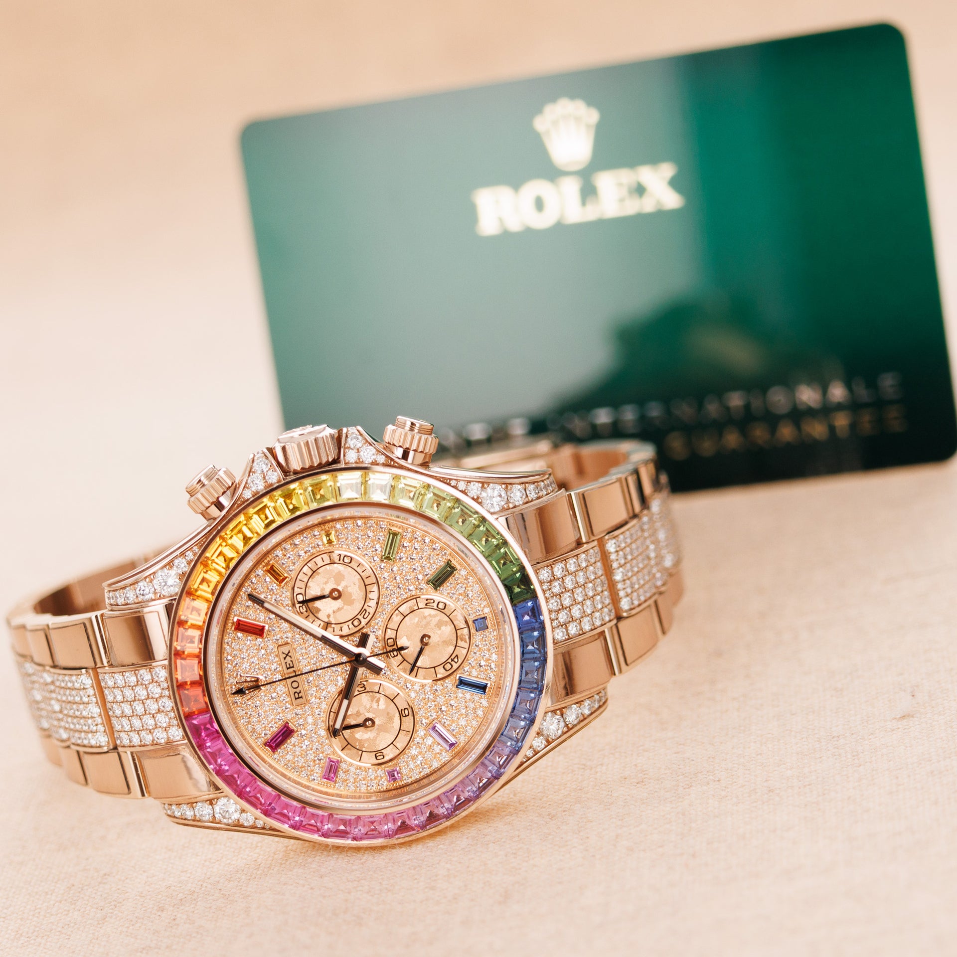 Rolex Daytona 116595RBOW 18k RG – The Keystone Watches